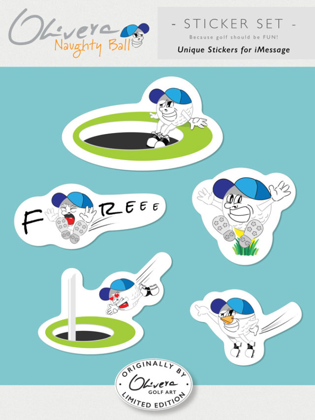 Olivera Naughty Ball stickers for iMessage – Olivera GolfArt